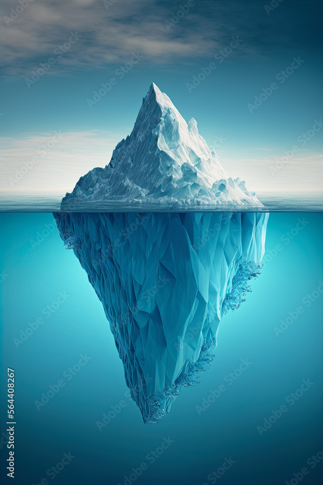 Tip of the iceberg. Business concept. generative ai. Iceberg. Success ...