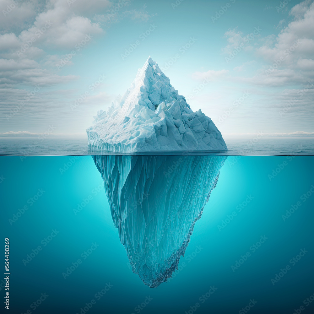Tip of the iceberg. Business concept. generative ai. Iceberg. Success ...