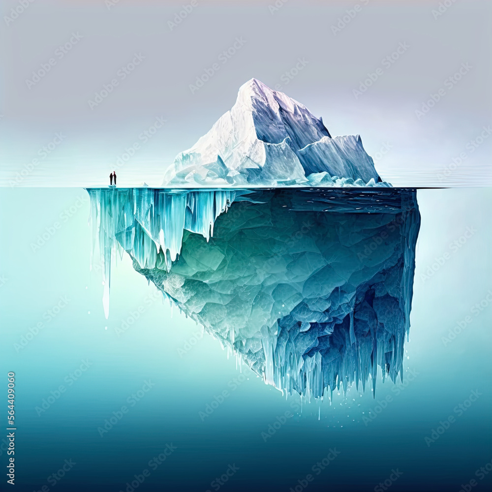 Tip of the iceberg. Business concept. generative ai. Iceberg. Success ...
