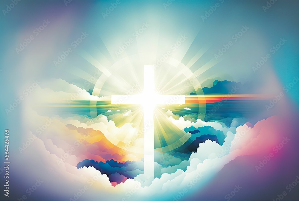 Spiritual illustration jesus cross christianity background art crucifix ...