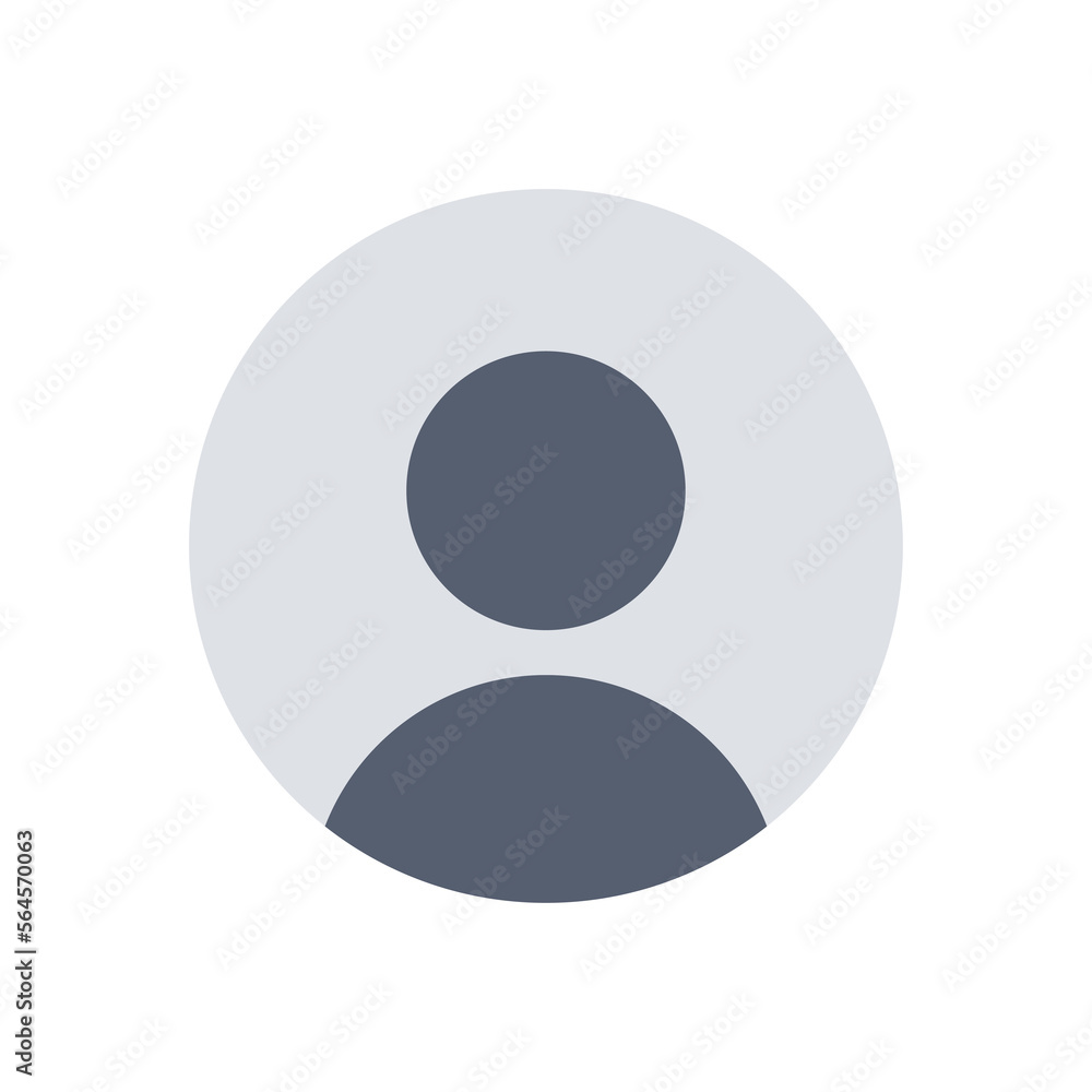 User profile Icon flat style isolated on transparent background. Add ...