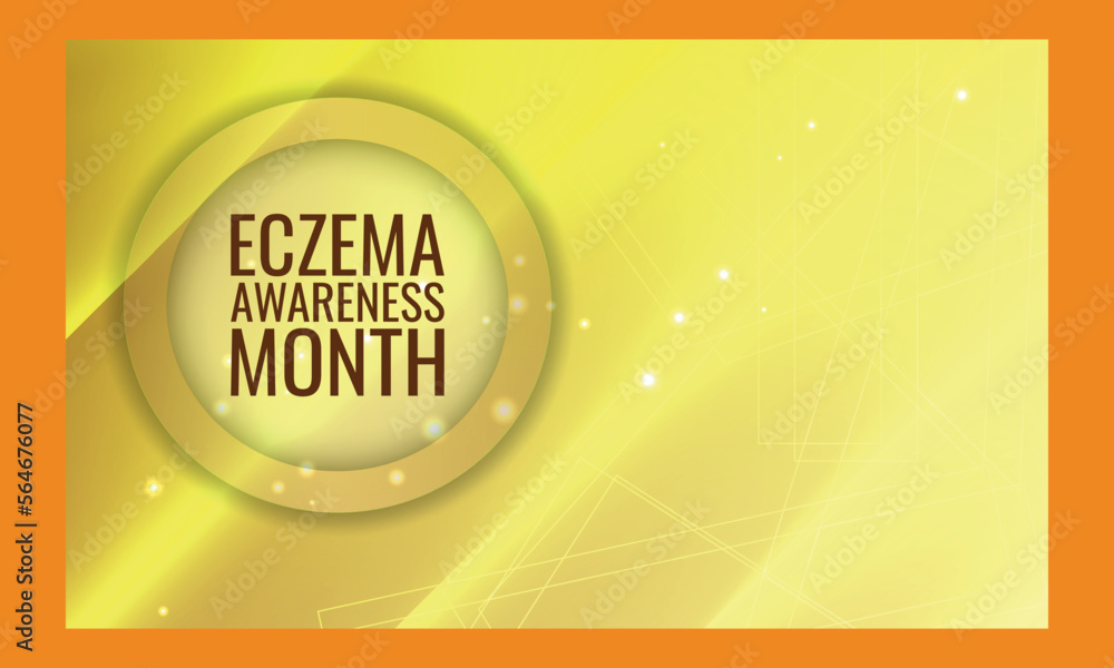 ECZEMA awareness month . Design suitable for greeting card poster and ...