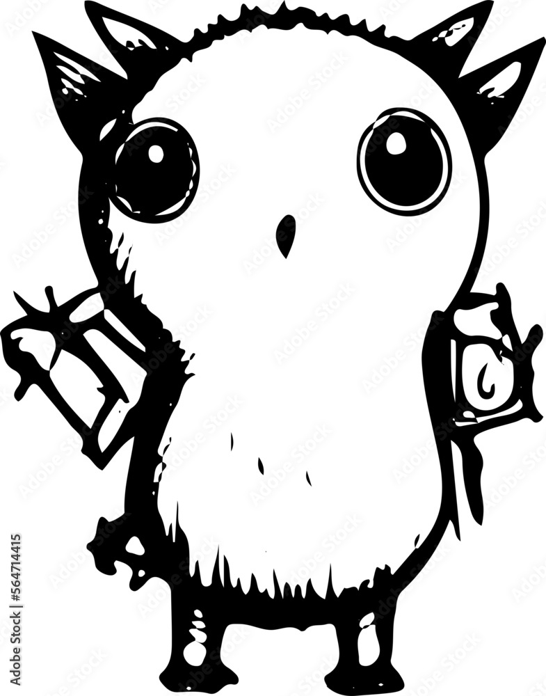 cartoon, cute, monster, eyes, graphics, illustrations, creature ...