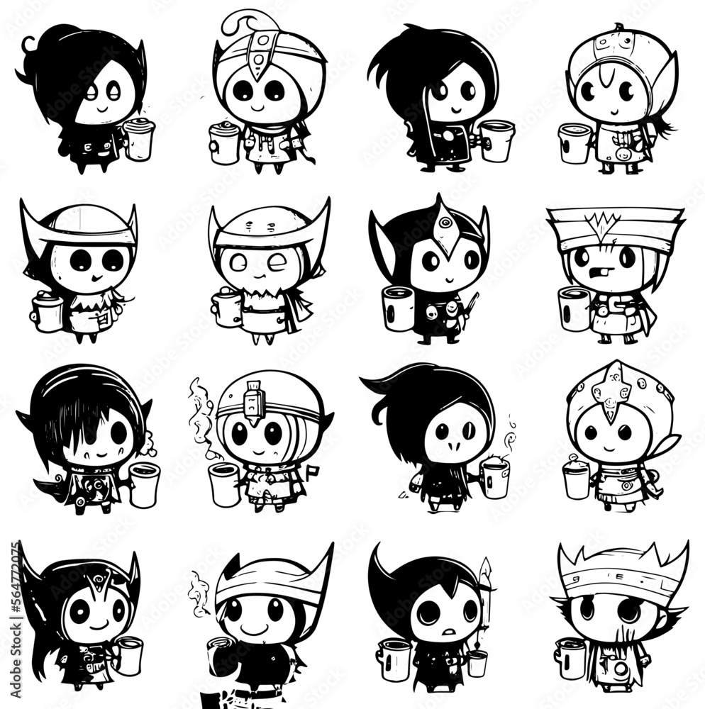 cartoon, cute, monster, eyes, graphics, illustrations, creature ...