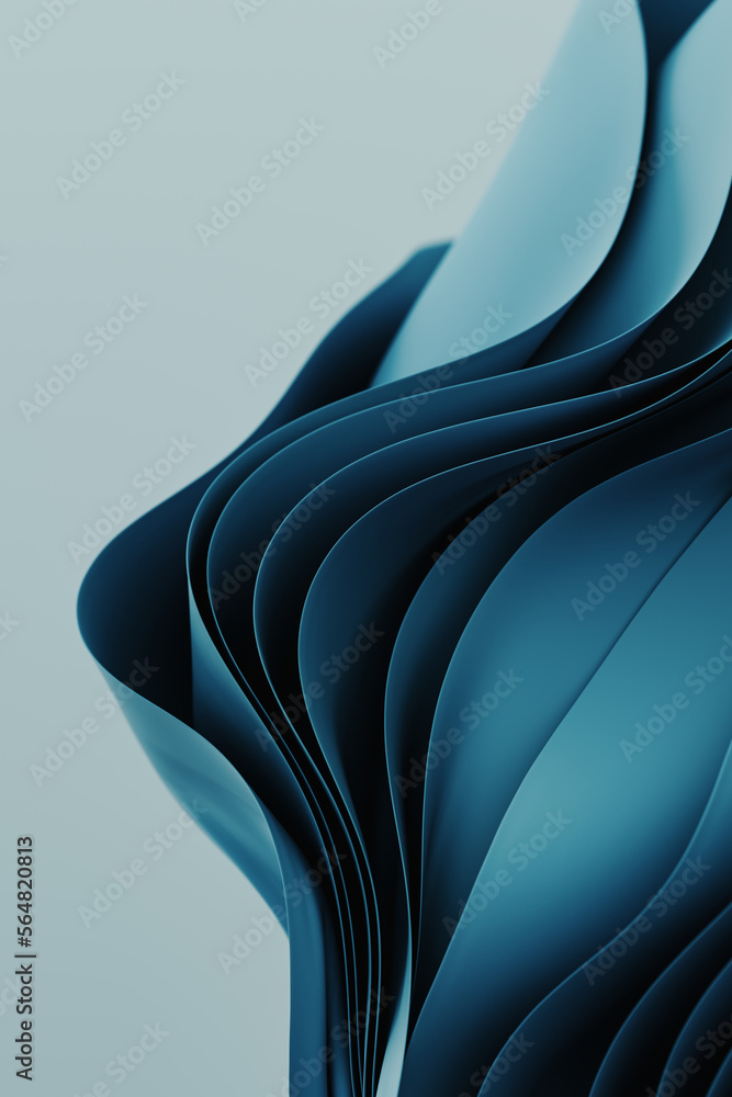 Floating blue fabric Stock Photo | Adobe Stock