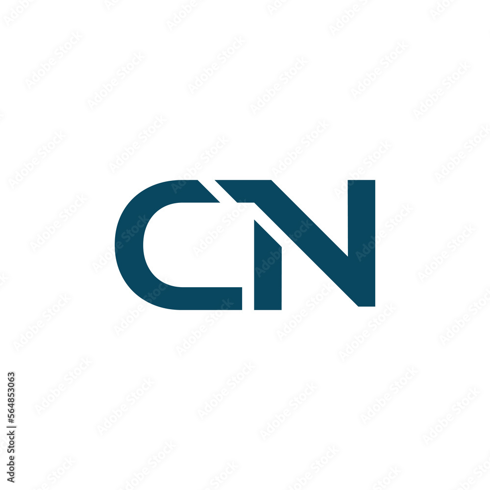 initial CN letter logo combination, monogram vector logo CN Stock ...