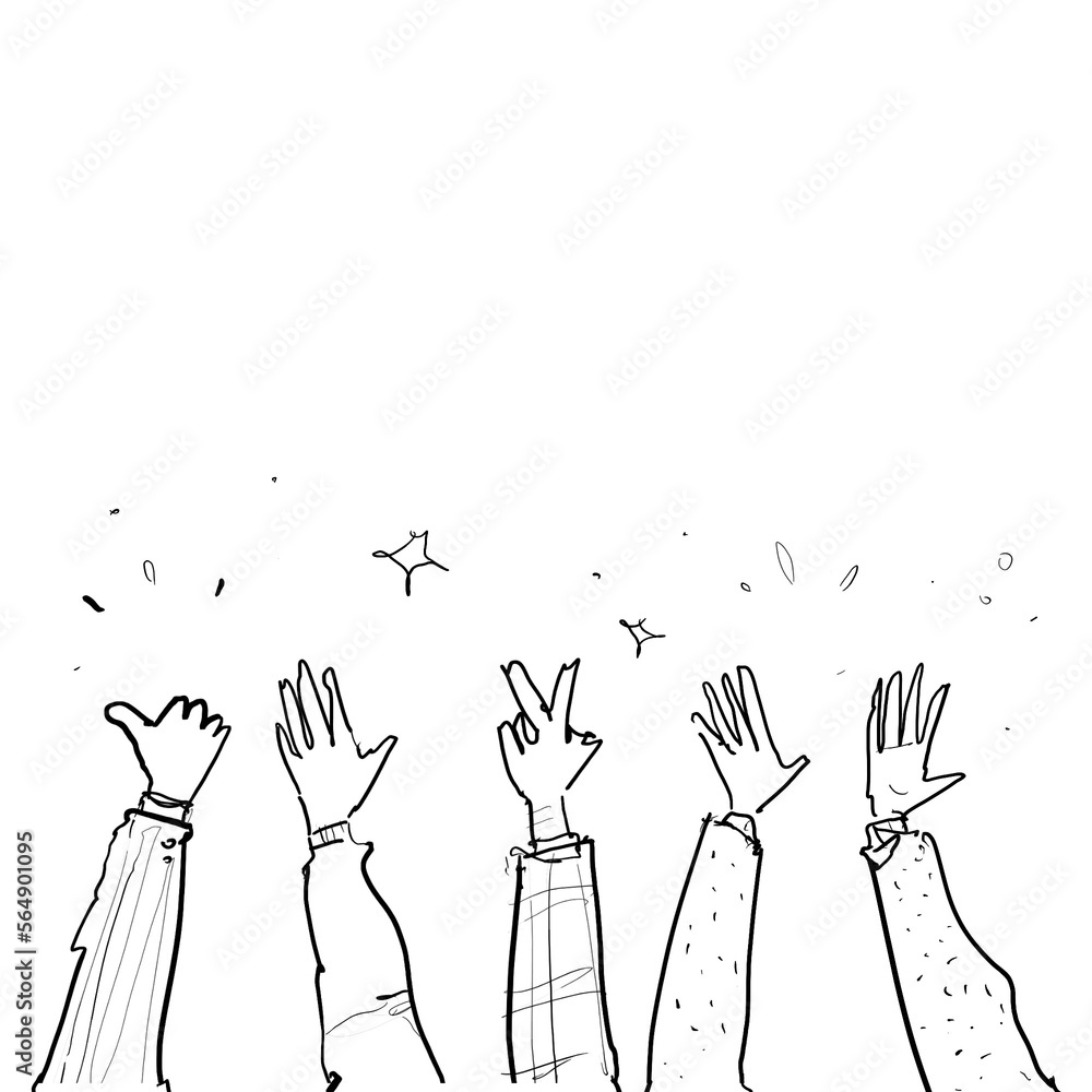 applause hand drawn Stock Illustration | Adobe Stock