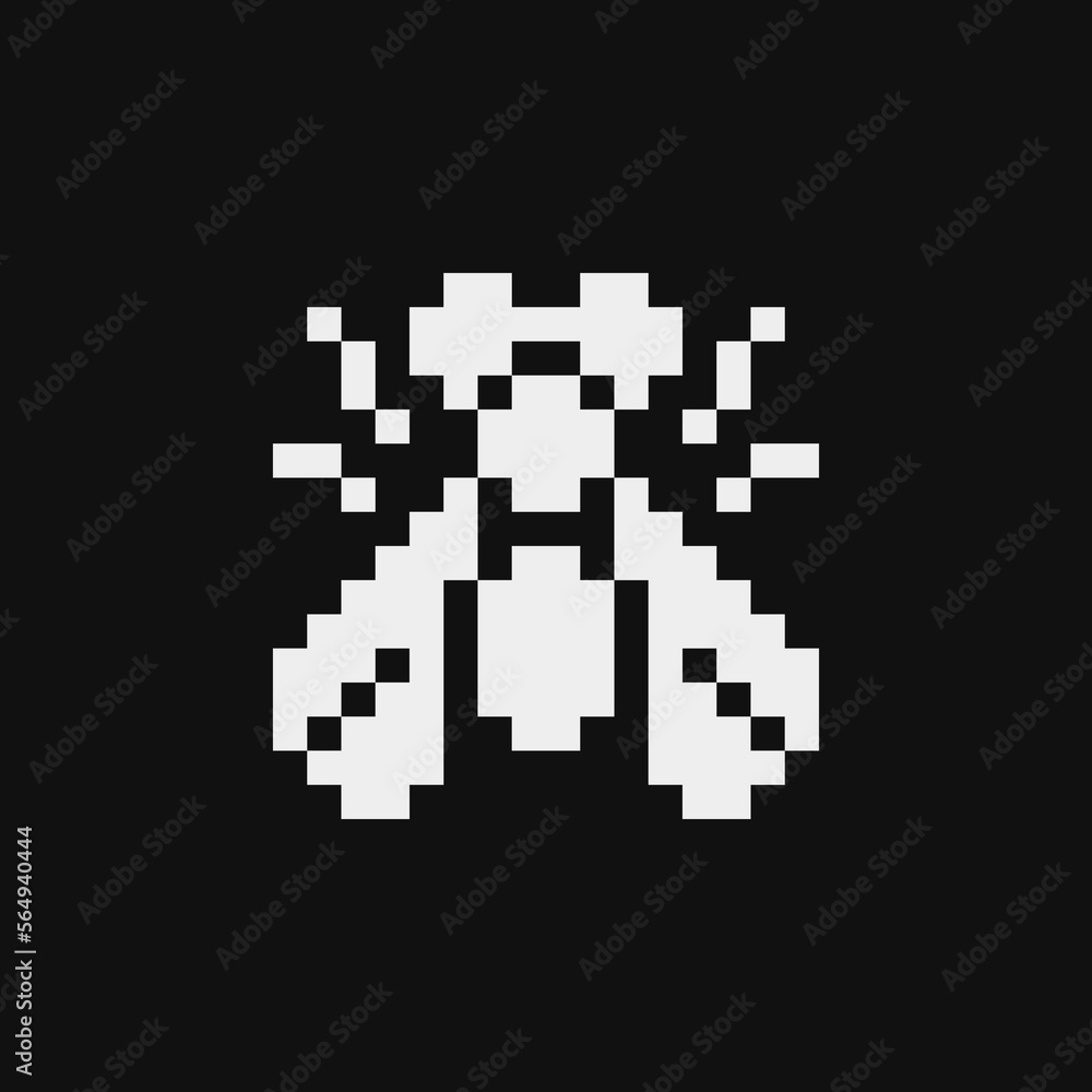 Image vectorielle Stock Bee Insect emoji, pixel art icon. Sticker ...