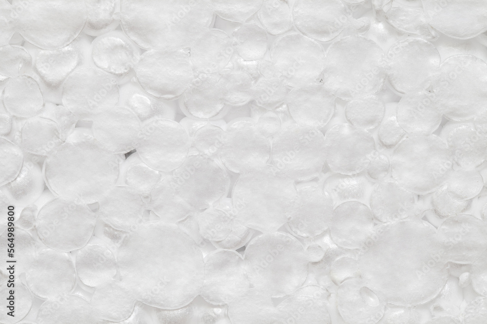 Foto de Stock Expanded polystyrene foam porous material white cells ...