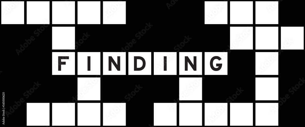 Alphabet letter in word finding on crossword puzzle background Stock ...