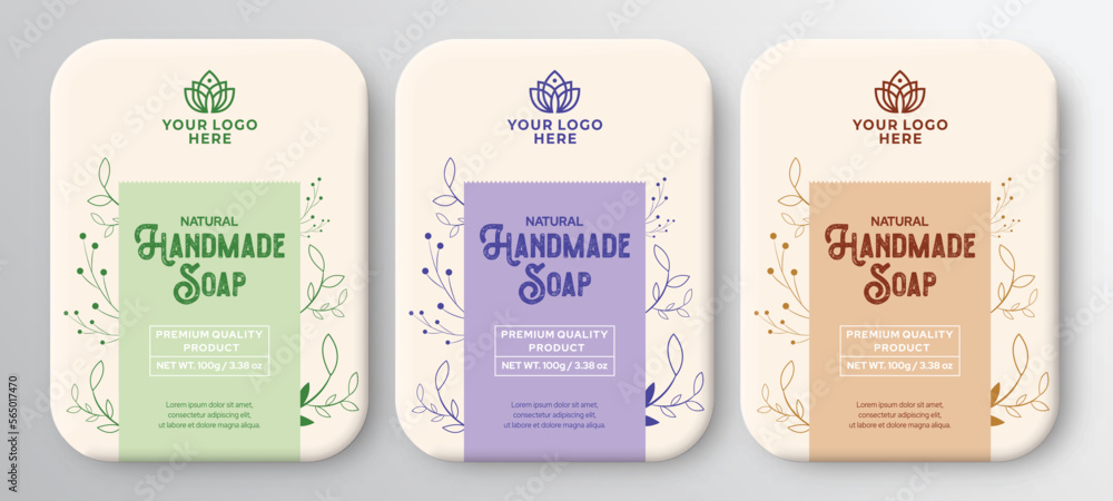 Handmade soap label design hand drawn labels and patterns for handmade ...