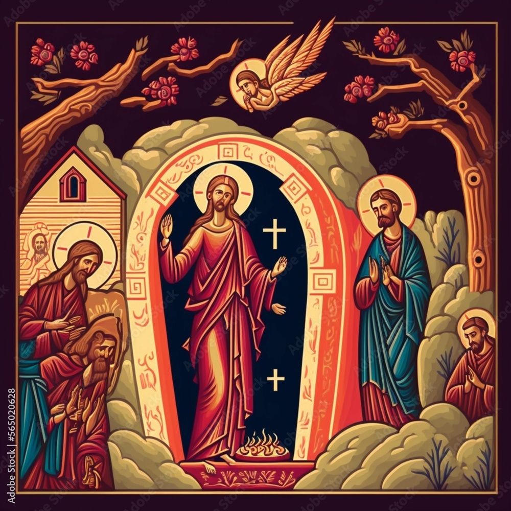 Orthodox Holy Saturday Design background created with generative AI ...