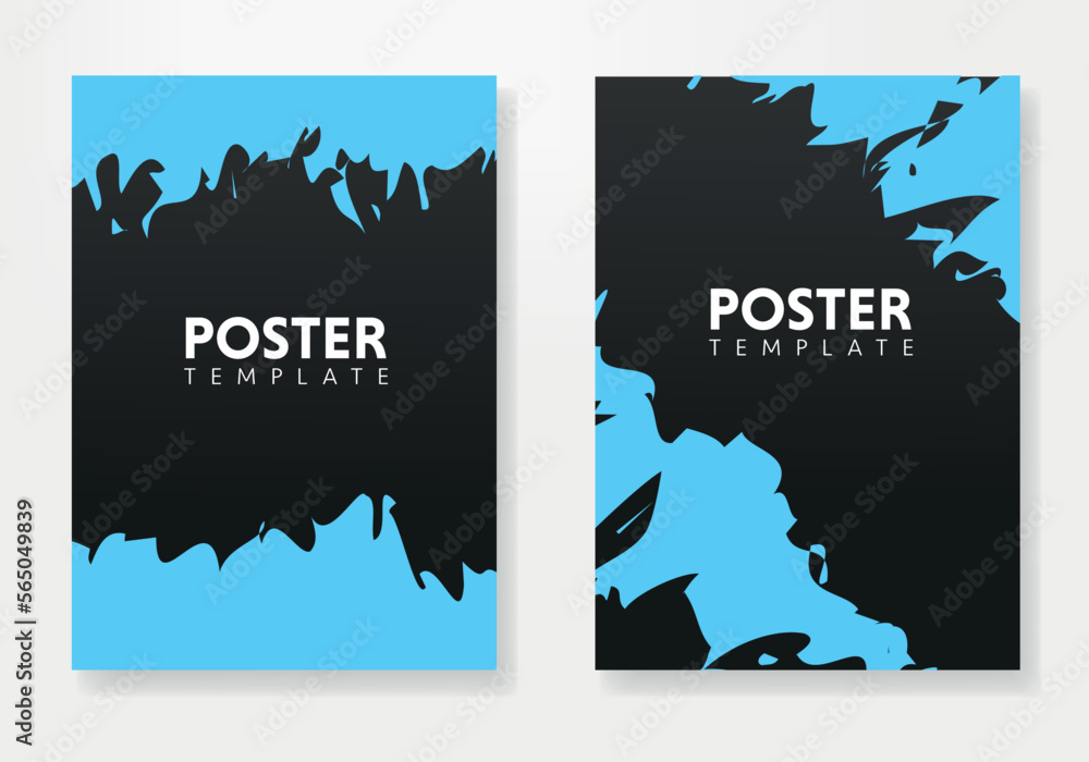 Poster layout design. Vector illustration background template front and ...