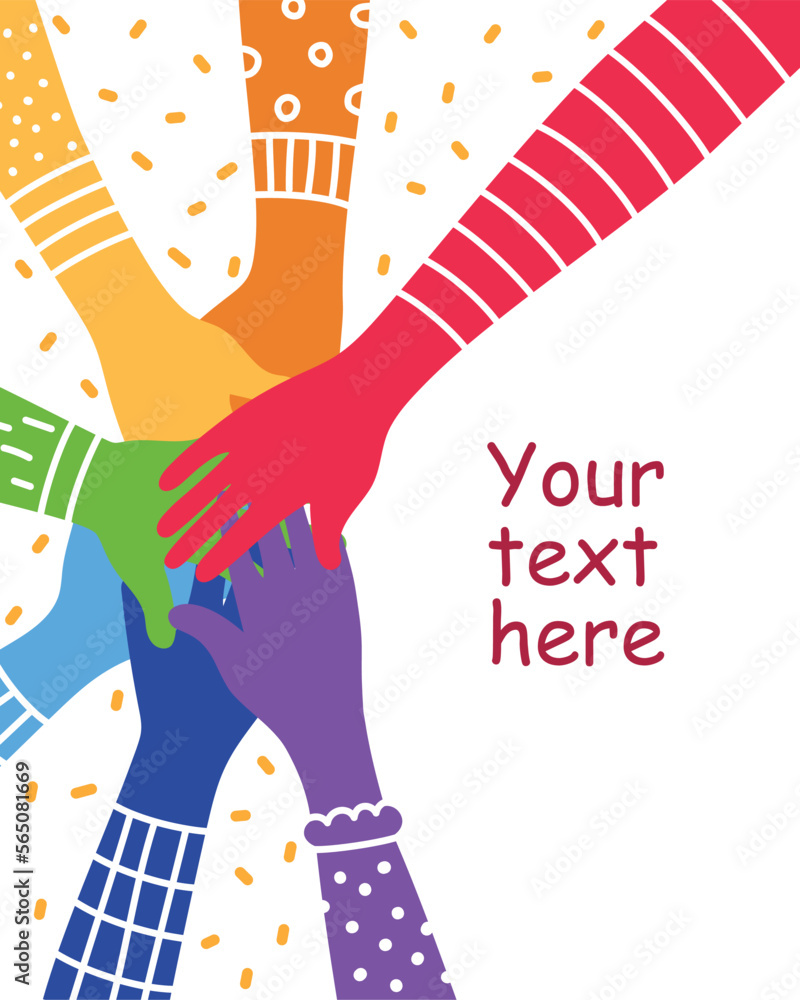 Hands in a circle. Stock Vector | Adobe Stock