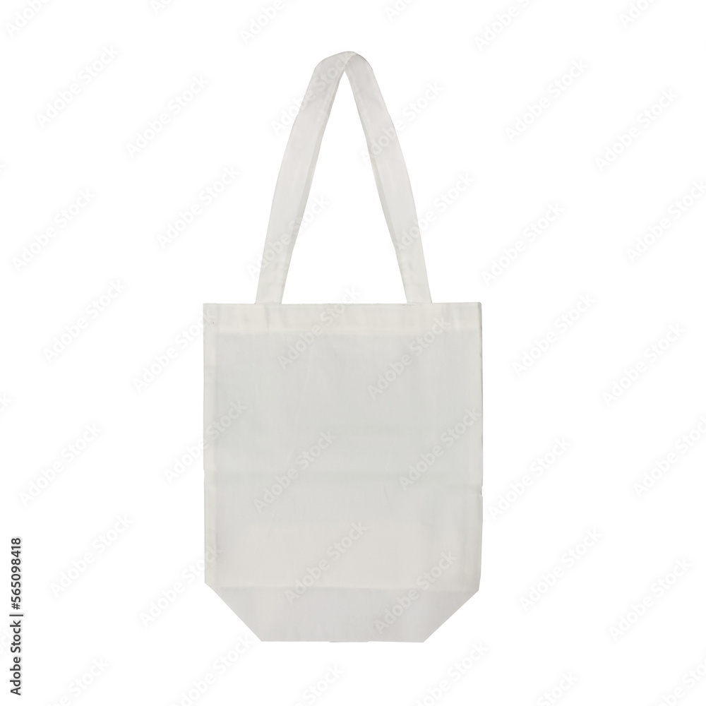 Totebag Tote Bag Template Mockup White Natural. Ecobag Fabric Cloth Totebag with handle ...