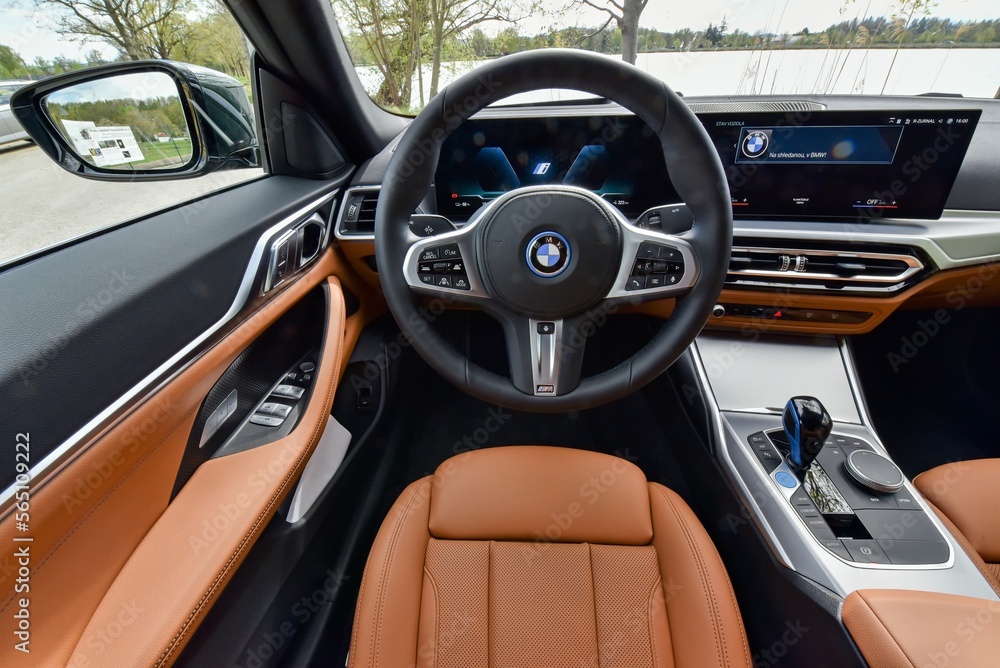 Стоковое фото «BMW i4 eDrive40. A luxurious, powerful, fully electric ...