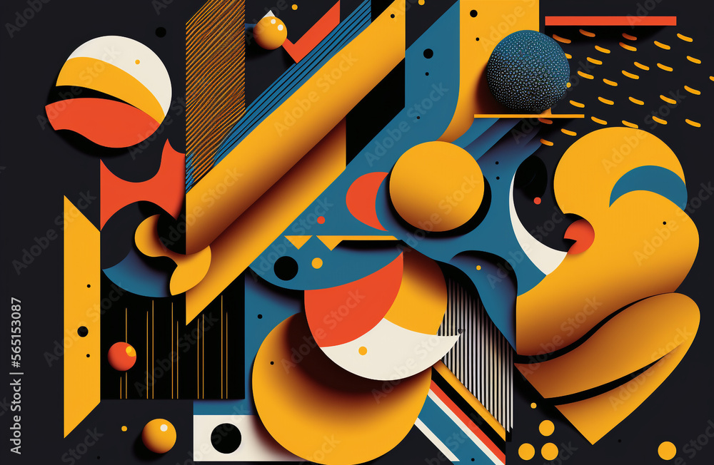 Set of semi tonal geometry shapes and forms with universal tendencies ...