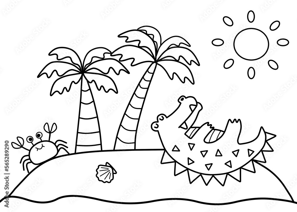 Animal coloring page for kids. Painting for kindergarten and elementary ...