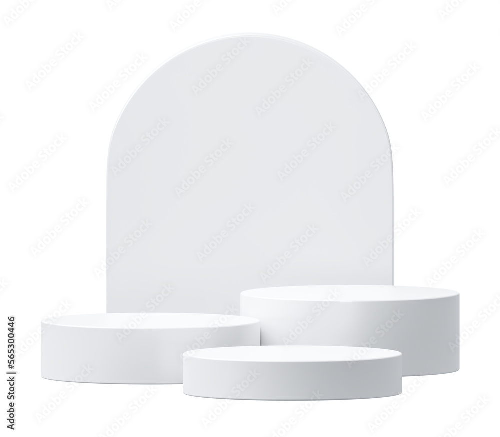 White podium 3d png background stage platform blank show product ...