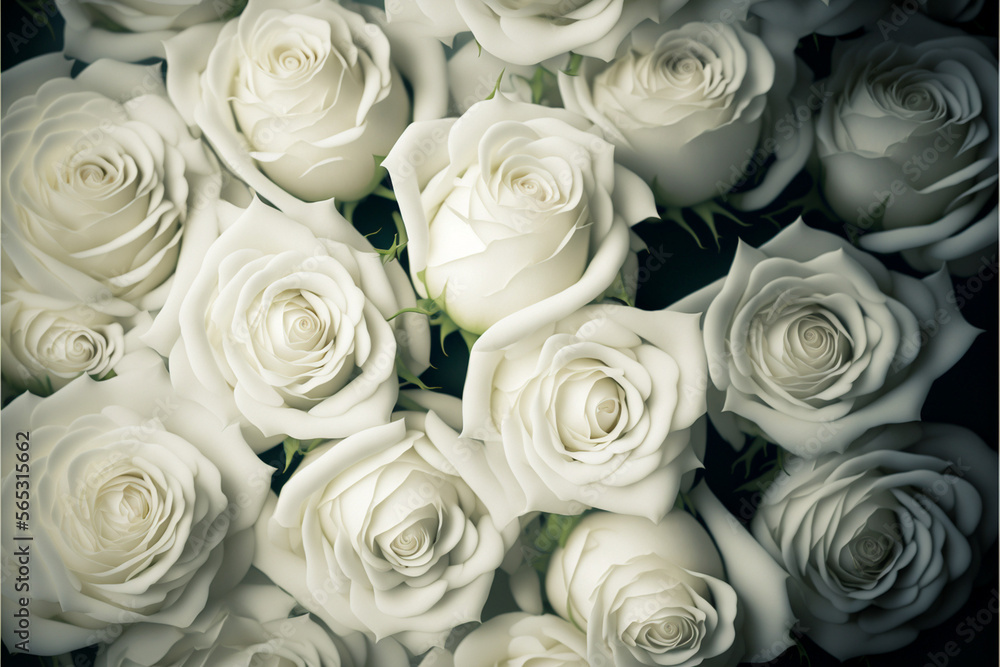 Elegant White Rose Background Stock Illustration | Adobe Stock