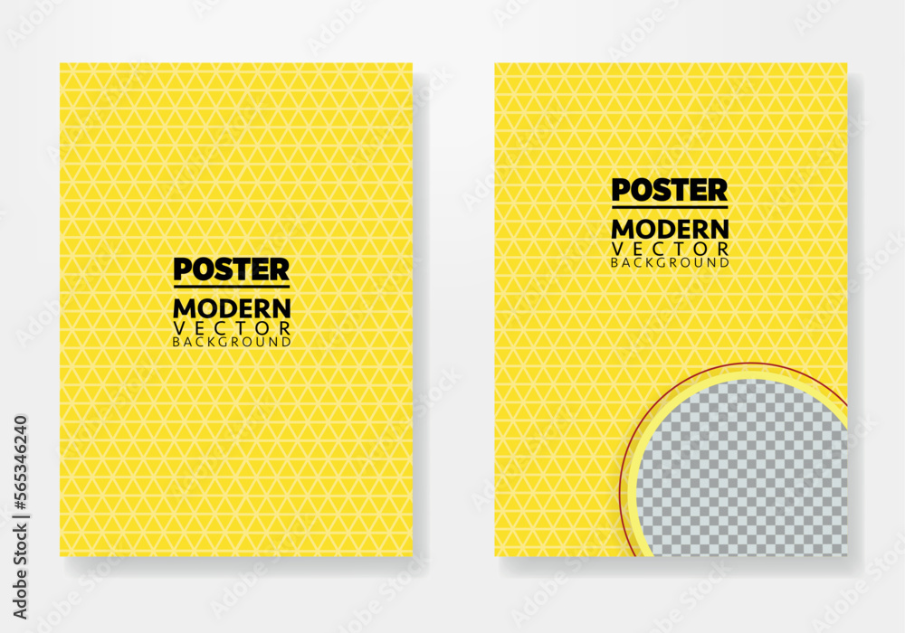 Poster layout design. Vector illustration background template front and ...