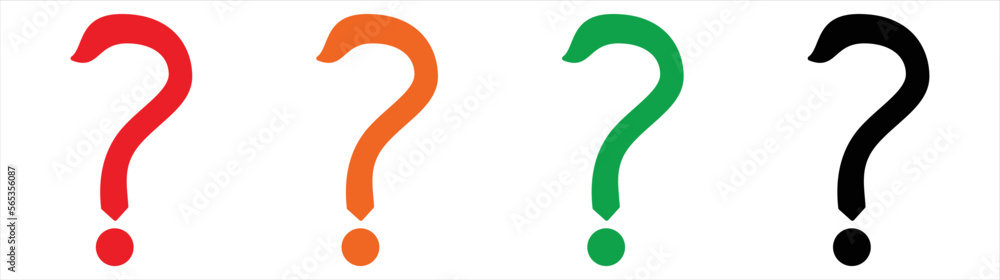 question mark icon set symbol transparent background, vector ...