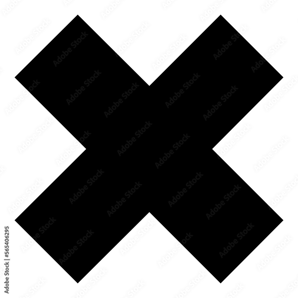 Cross Check mark Symbol on Transparent Background Stock-illustration ...