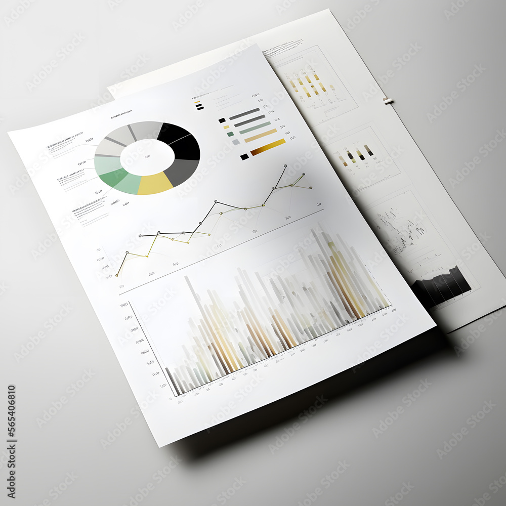 Stock-Illustration „Infographic dashboard. Charts, bars and diagrams ...