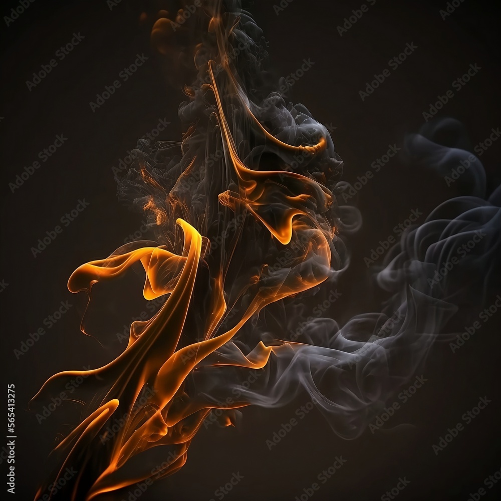 Abstract Orange Smoke Background with Orange Glow, White Color Grading ...