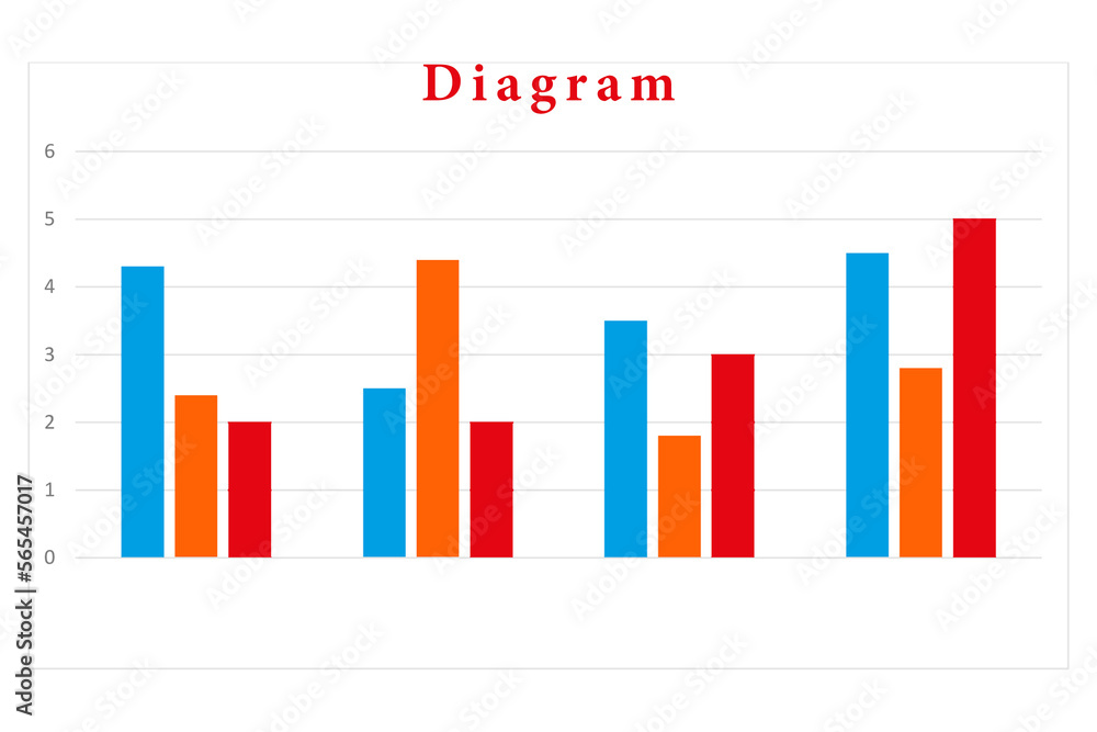 Infographics. Simple diagram with colorful columns. Scheme on white ...
