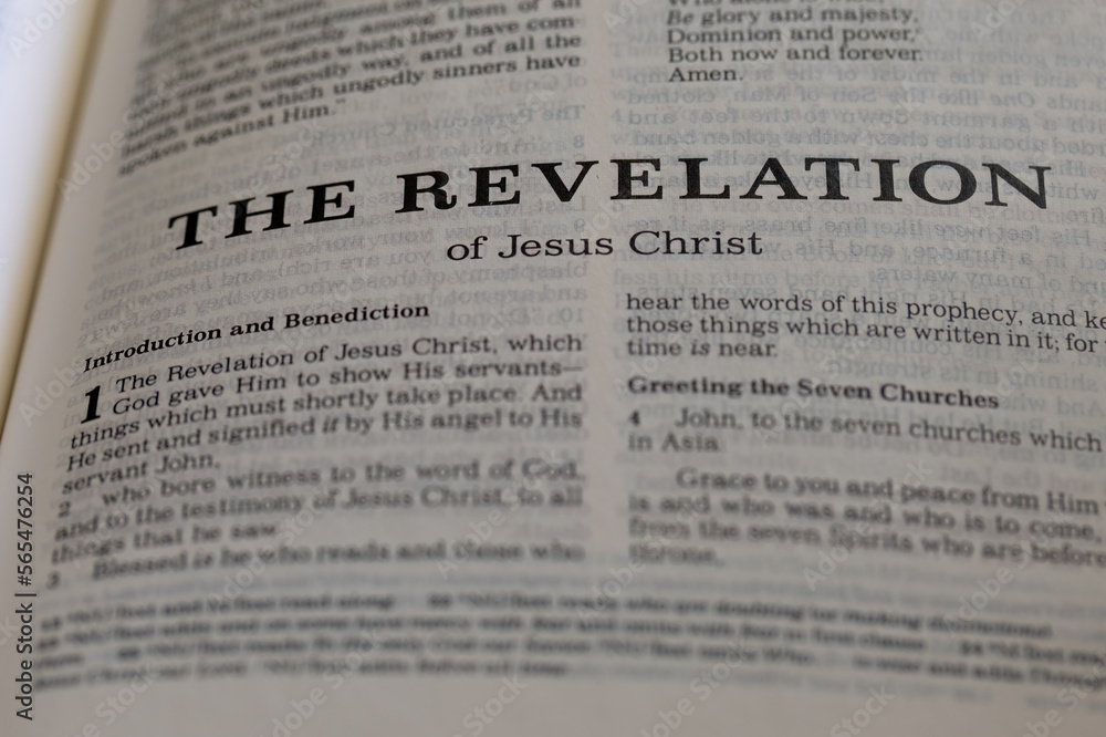 title page from the book of Revelation in the bible for faith ...