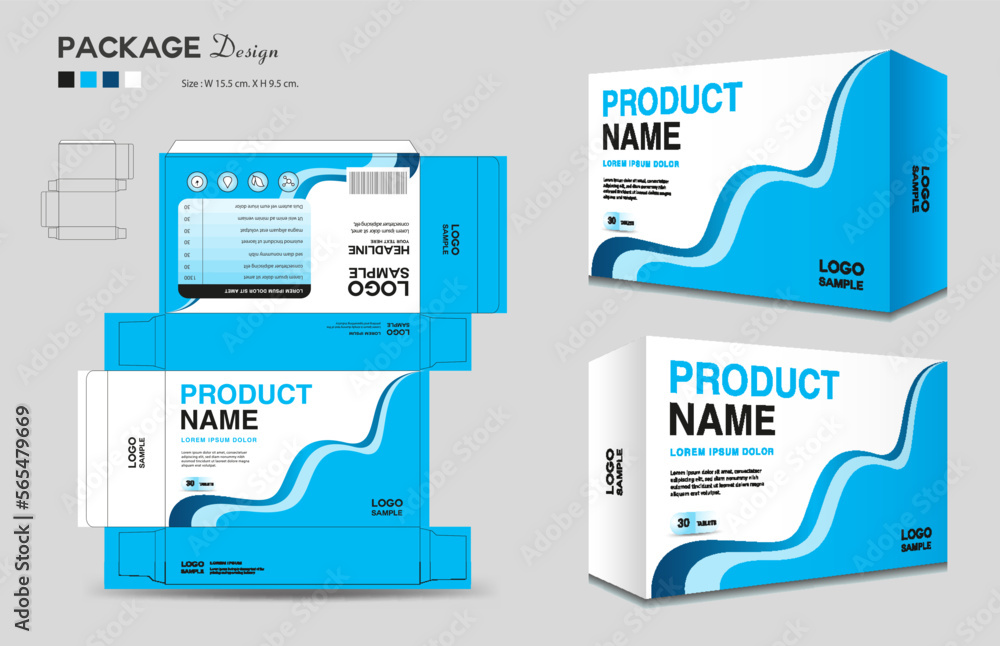 Cosmetic box design, Medical Package design template, Supplements Box ...