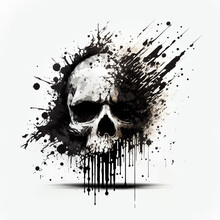 Skull Paint Splatter Free Stock Photo - Public Domain Pictures