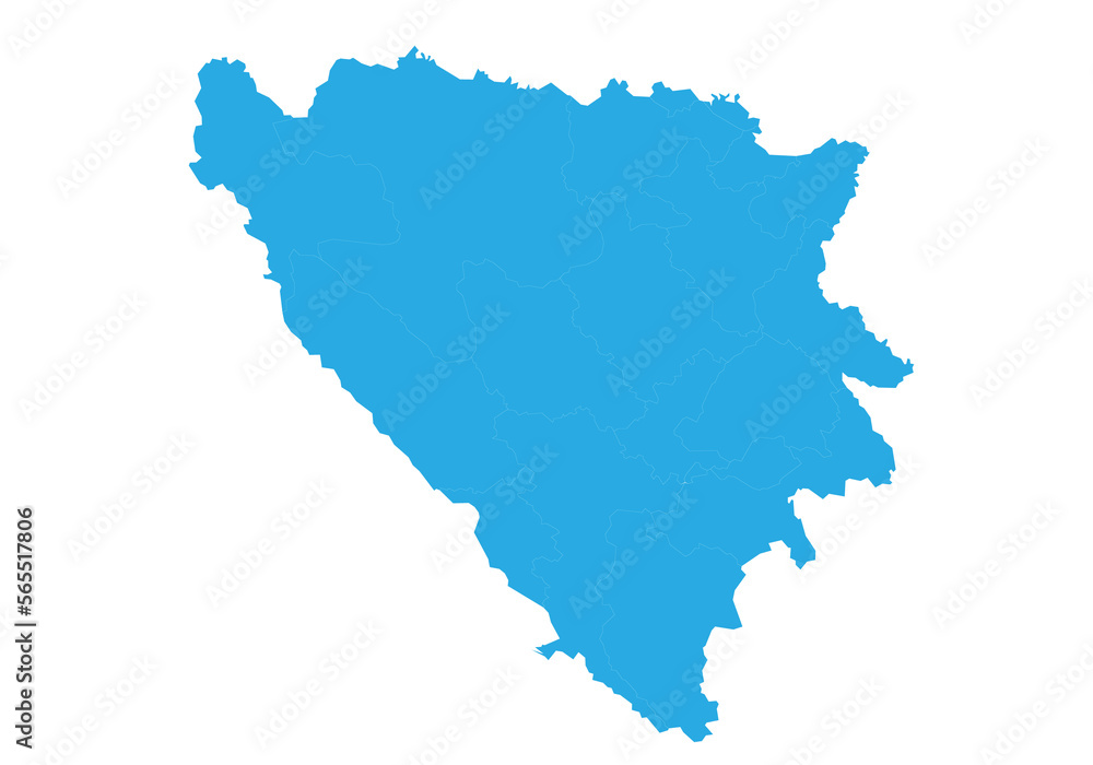 bosnia map. High detailed blue map of bosnia on PNG transparent ...
