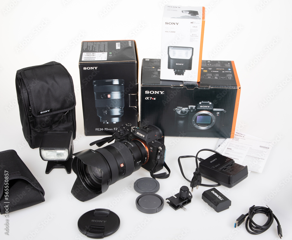 Sony Hybrid semi professional digital camera with flash 28 rm and lens ...
