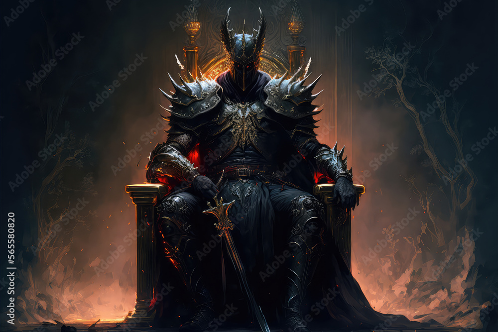 The Dark Lord sits on the throne, the black knight is the king, dark ...