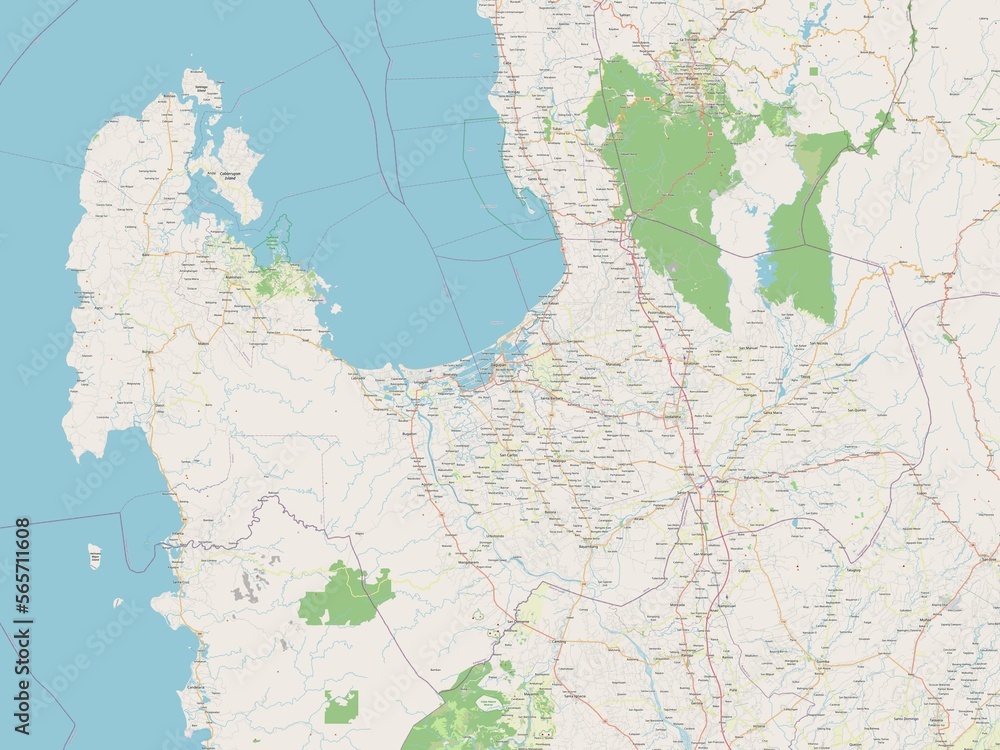 Pangasinan, Philippines. OSM. No legend Stock Illustration | Adobe Stock