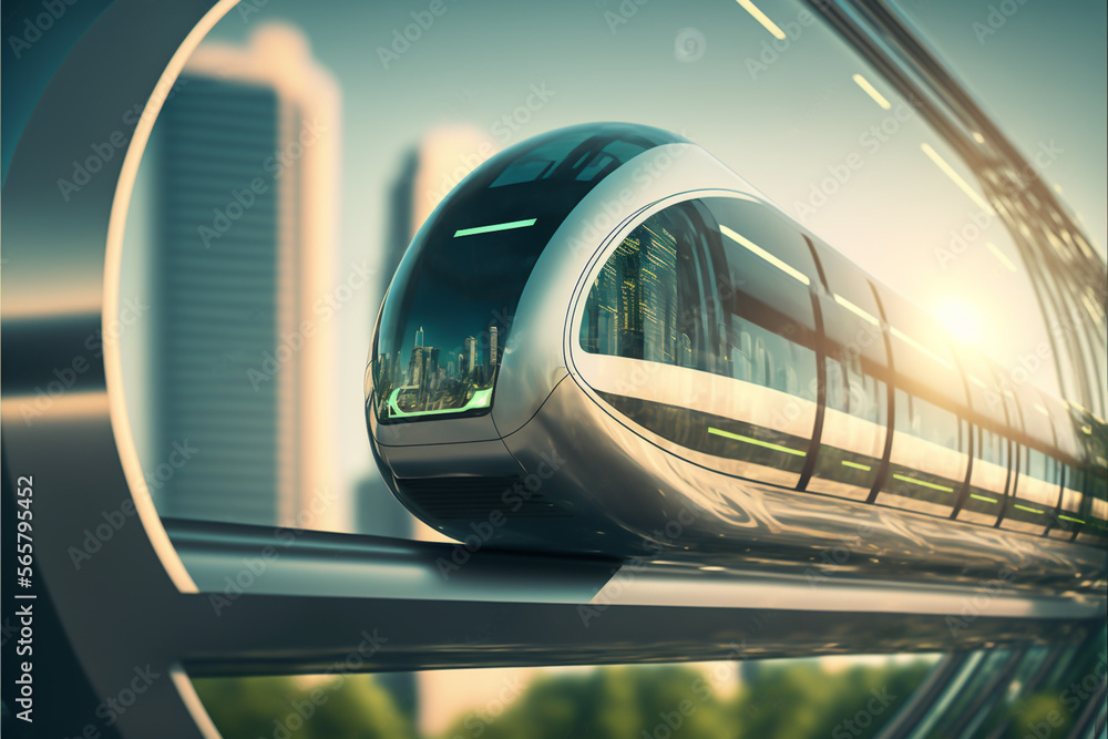 Revolutionary transportation system. The features of monorail, maglev ...