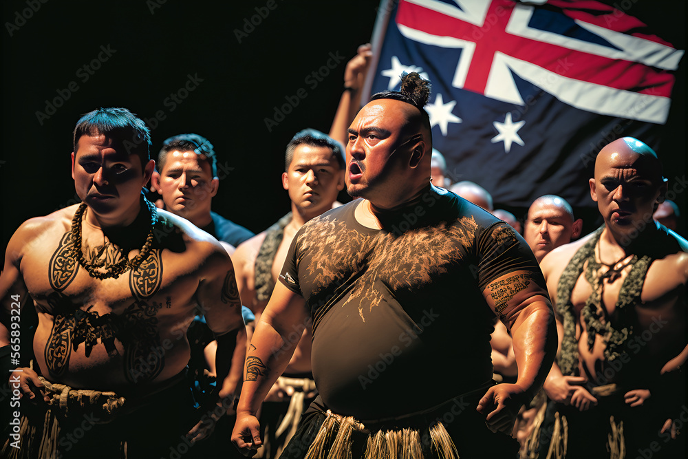Group of People Dressed in Traditional Maori Clothing, Performing a ...