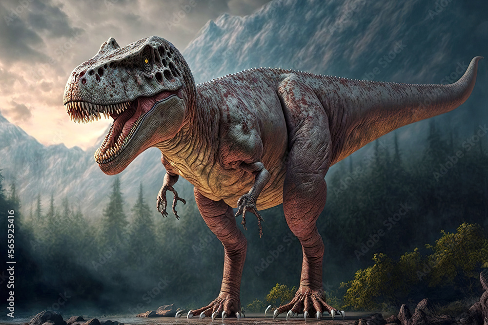 Tyrannosaurus rex also known as T Rex - AI Generative Stock ...