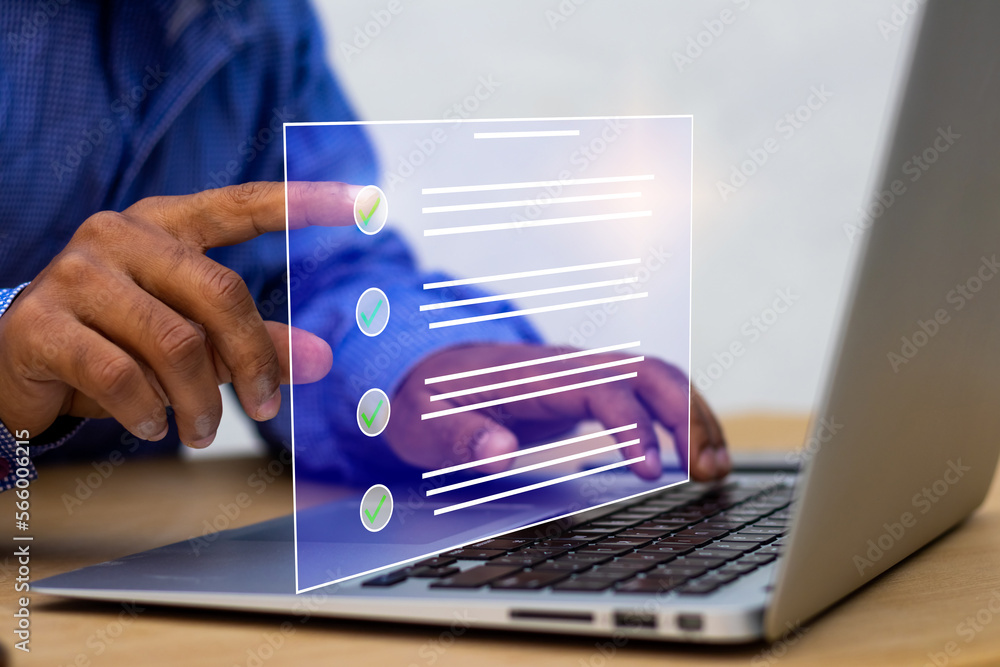 Document management system DMS. Assessment form, questionnaire ...