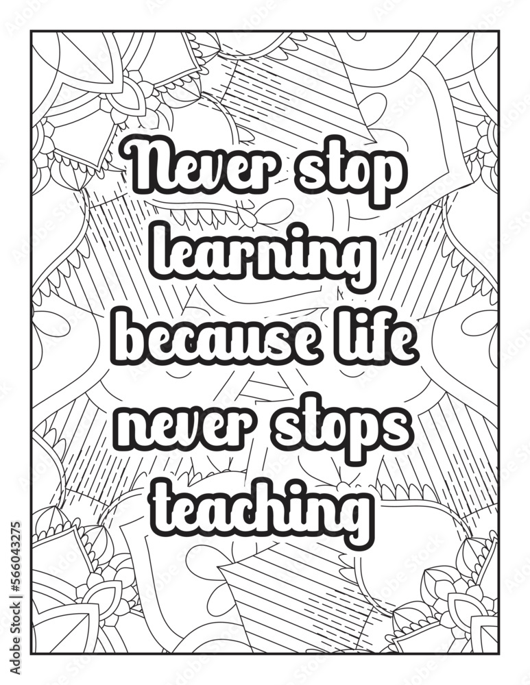 inspirational words coloring book pages design. motivational quotes ...