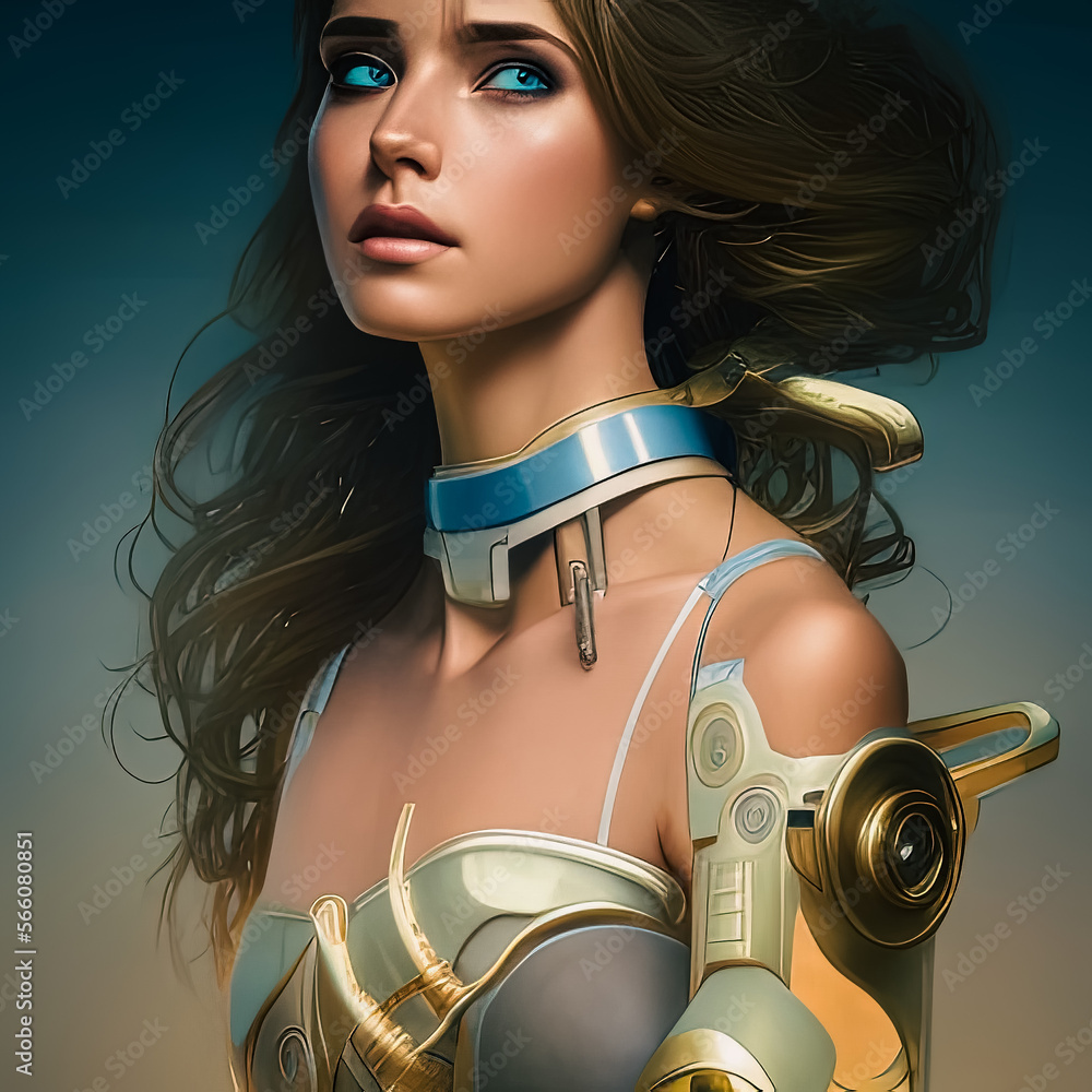 Ilustración de Stock Generative AI – The Cyber-Evolution: A Cyberpunk Illustration of a ...