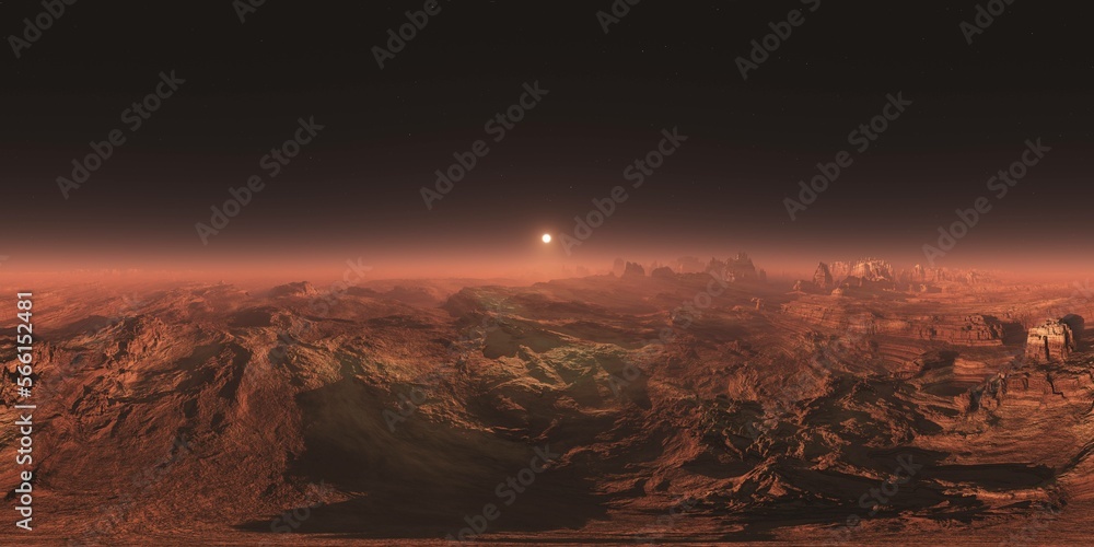 Mars, HDRI, environment map , Round panorama, spherical panorama ...