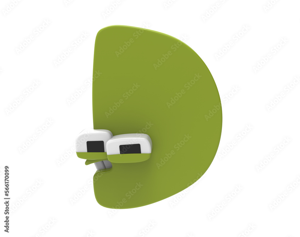 Alphabet Lore D 3D Stock Illustration | Adobe Stock