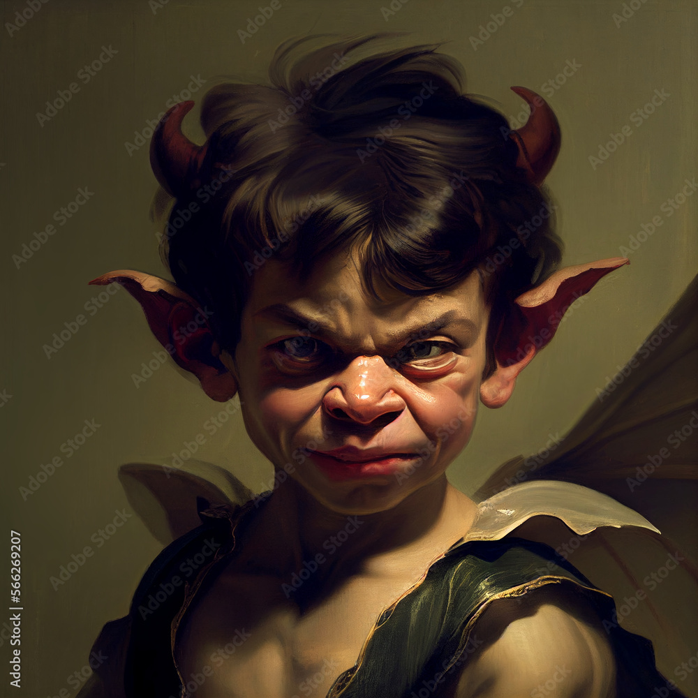 Illustration Stock Imp Small Mischievous Sprite Devil Malevolent Fairy ...