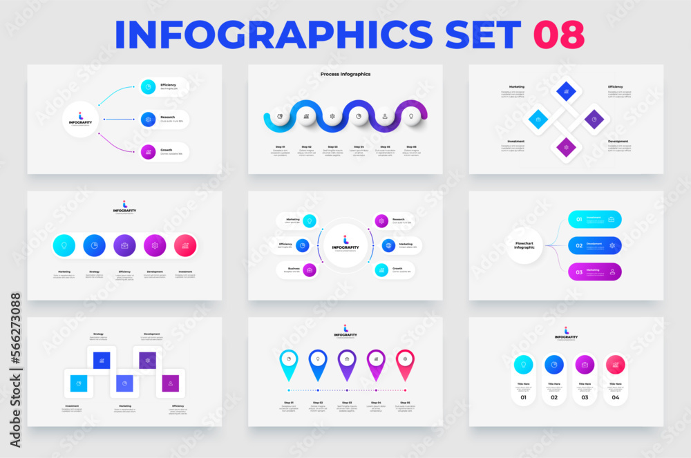 Set of infographic elements for business presentation and infographic ...