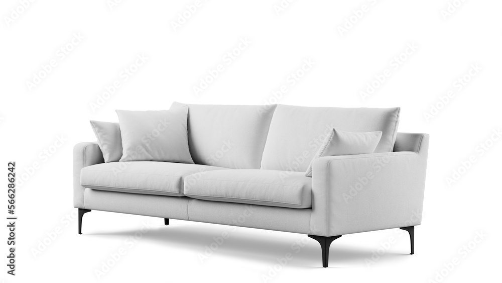 Modern sofa on isolated white background. Furniture for the modern ...