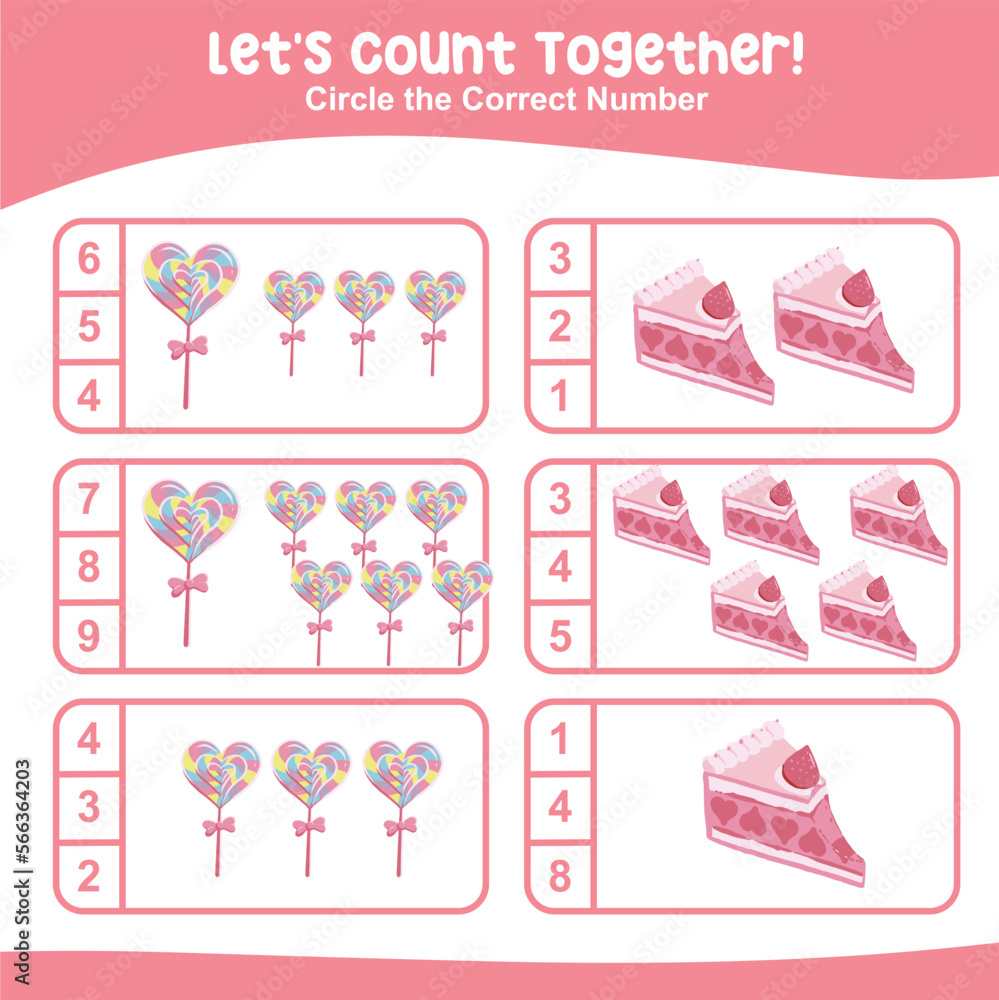 Let’s count together worksheet. Educational printable math worksheet ...