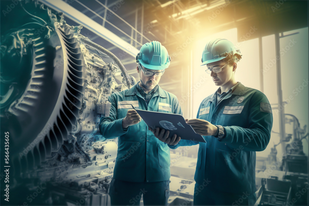 industrial engineers are using a tablet to digitally transform their ...